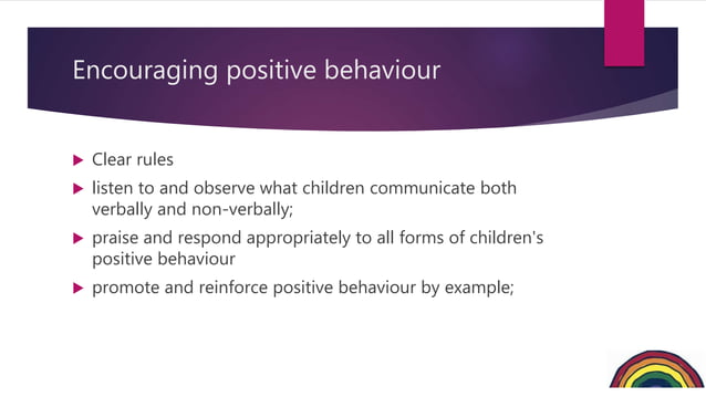 Behaviour Management Training | Rainbow Staff Training Day | PPTX