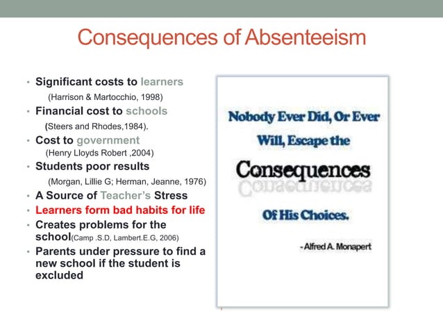 absenteeism by thierry mbenoun | PPT