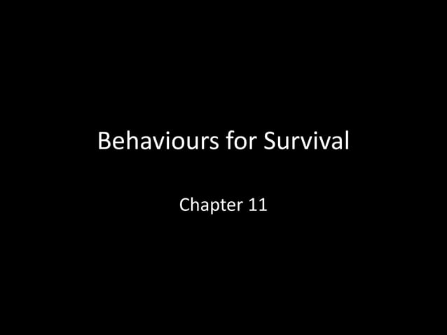Behaviours for survival | PPTX