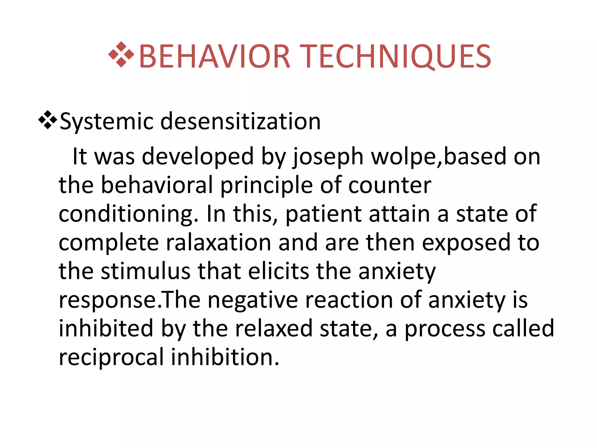 Behaviour therapy | PPTX