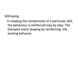 Behaviour therapy | PPTX