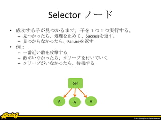 Behaviour Tree AI in Gentou Senki Griffon (幻塔戦記グリフォンでのBehaviour Treeの試み) | PPTX