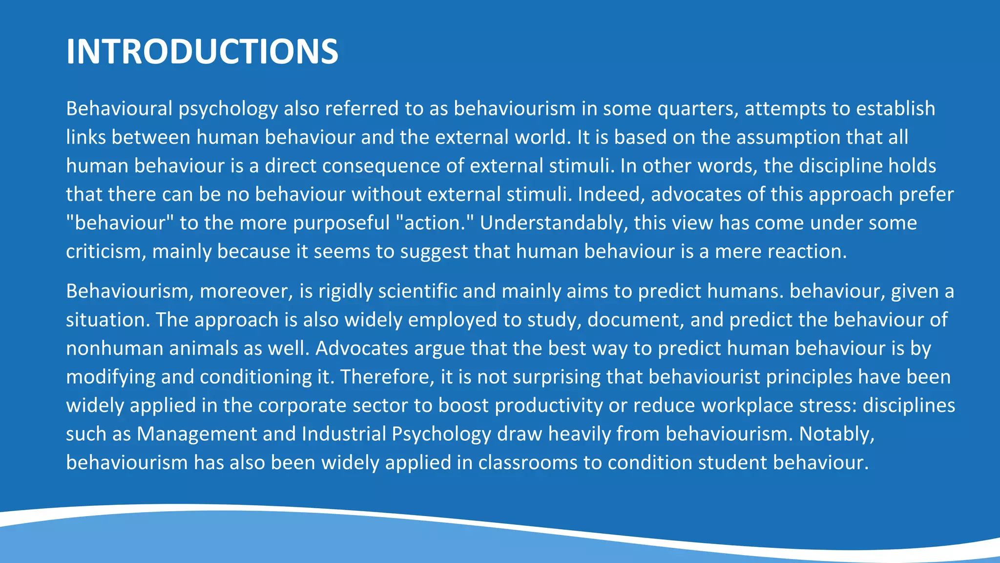 What is behavioral psychology? How to use it | PPTX