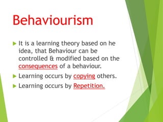 Behavioural approach to learning | PPTX