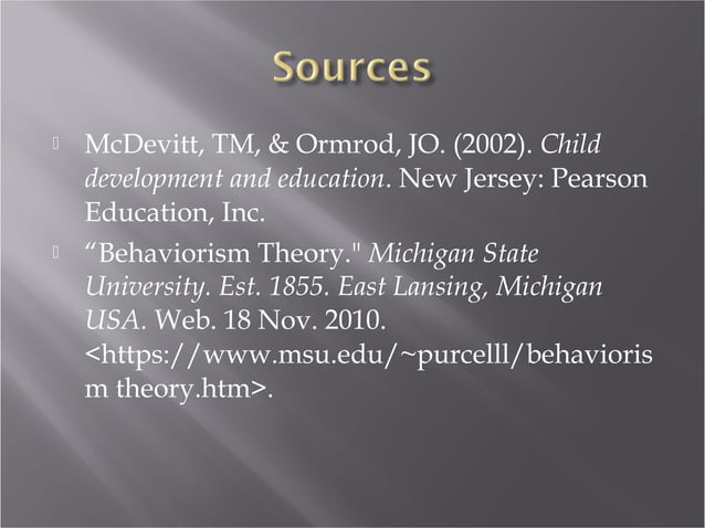 Behaviorism learning theory | PPT