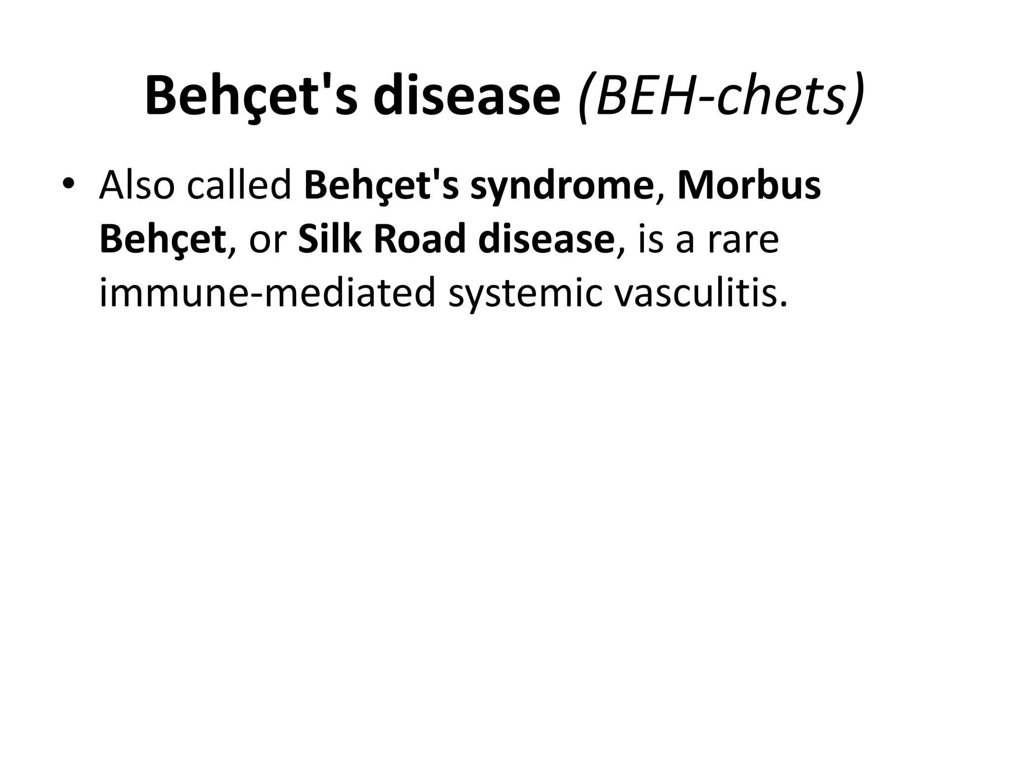 Behcet's Disease | PPTX