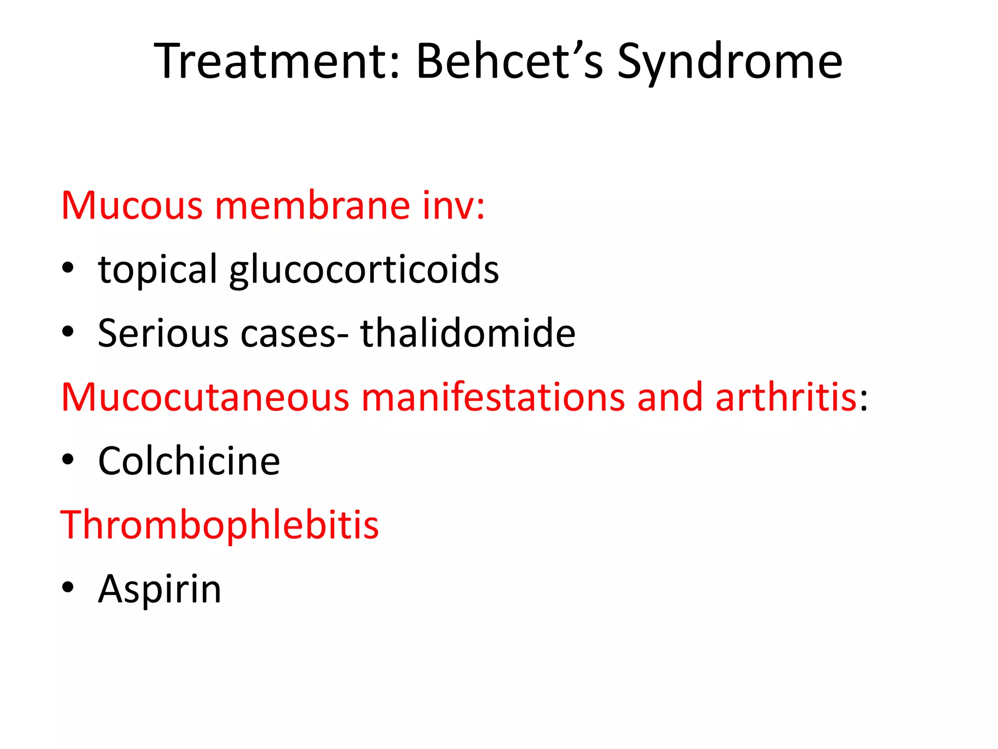 Behcet's Disease | PPTX