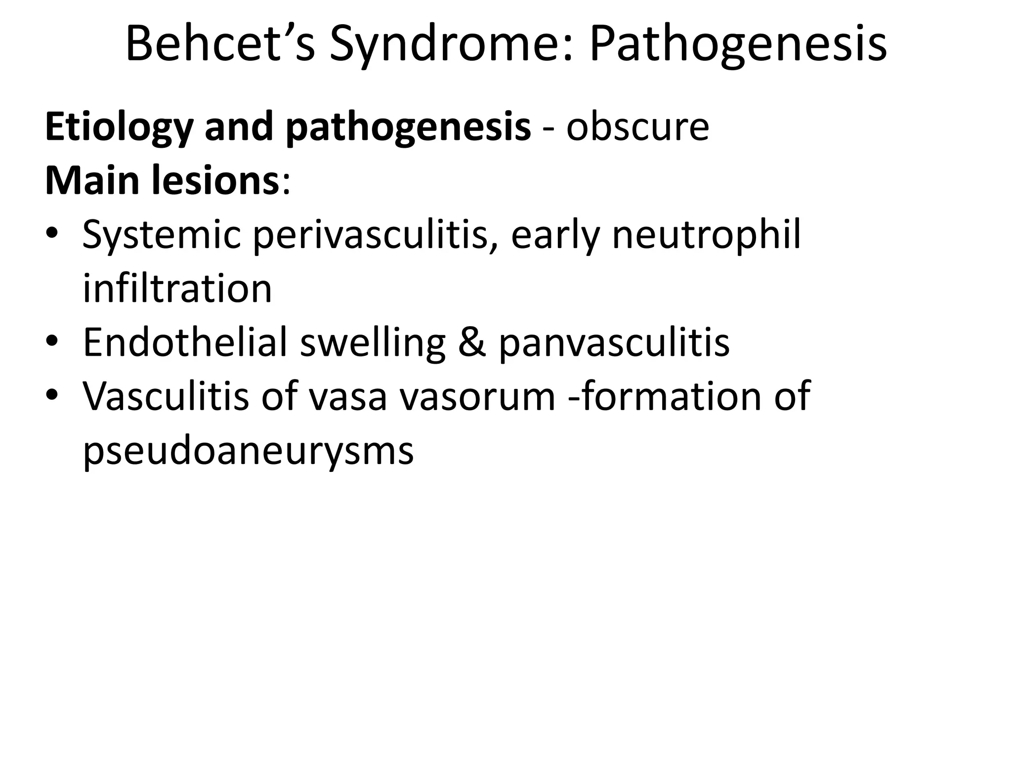 Behcet's Disease | PPTX