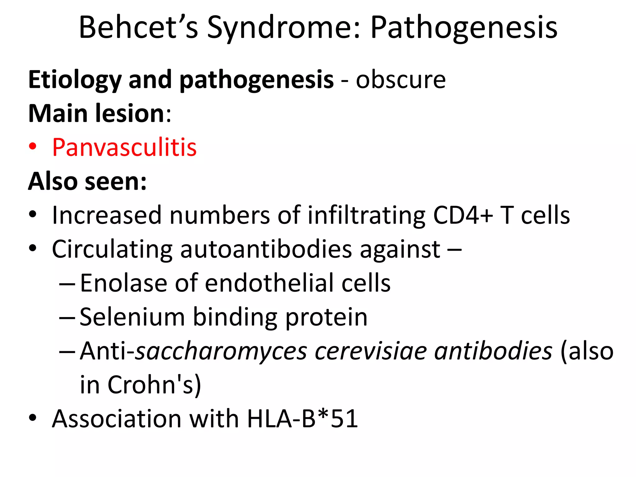 Behcet's Disease | PPTX