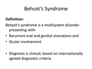Behcet's Disease | PPTX