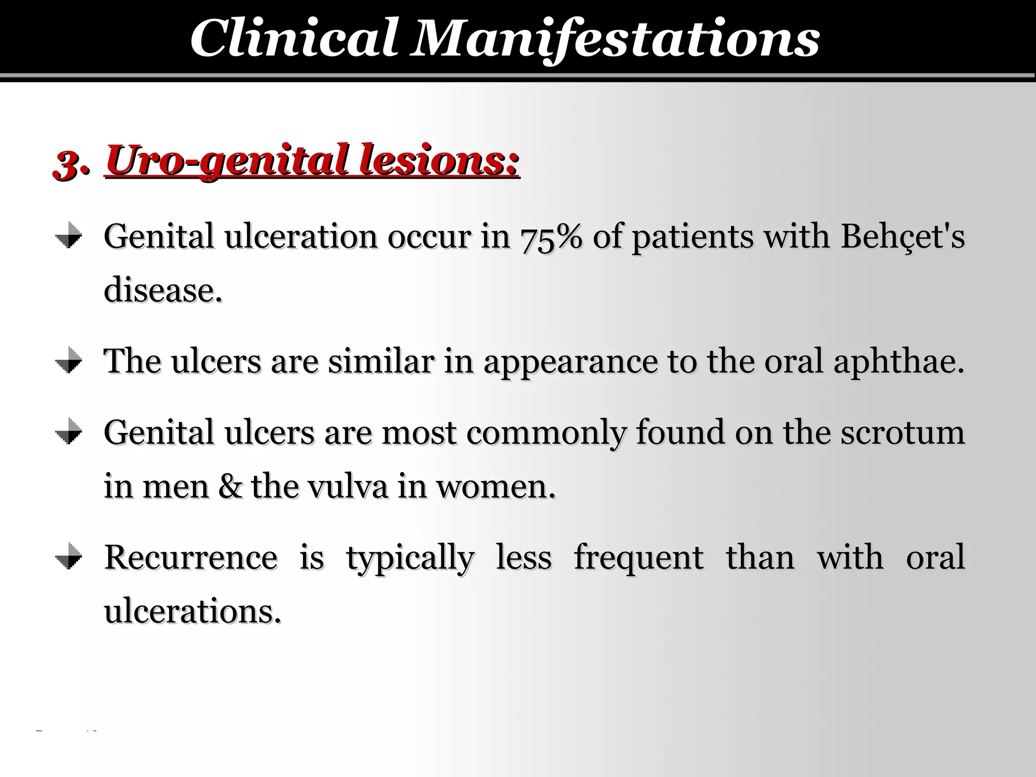 Behcet’s disease | PPT