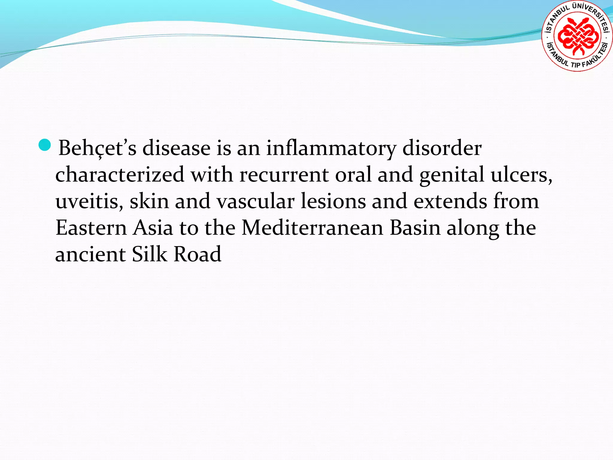 Behcet s disease new concepts in vascular involvements | PPT