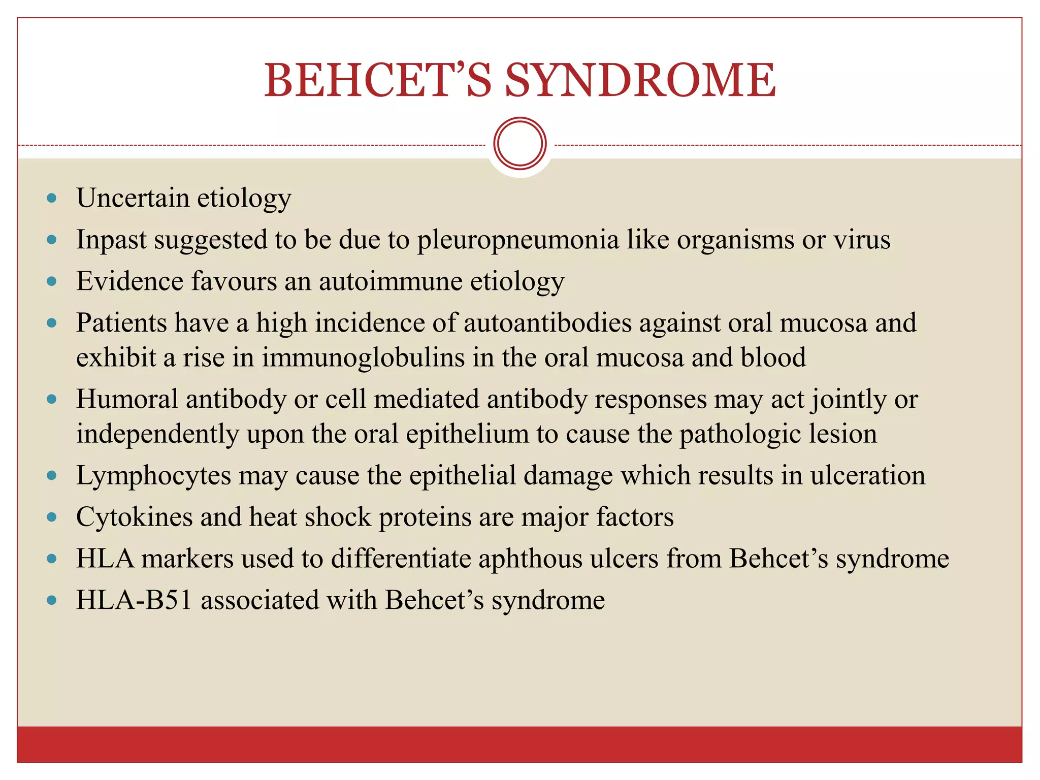 Behcet _s_syndrome_reiter___s_syndrome_and_sarcoidosis | PPT