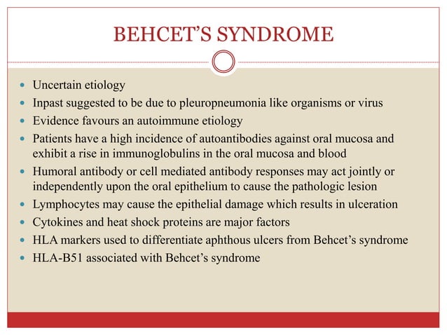 Behcet _s_syndrome_reiter___s_syndrome_and_sarcoidosis | PPT