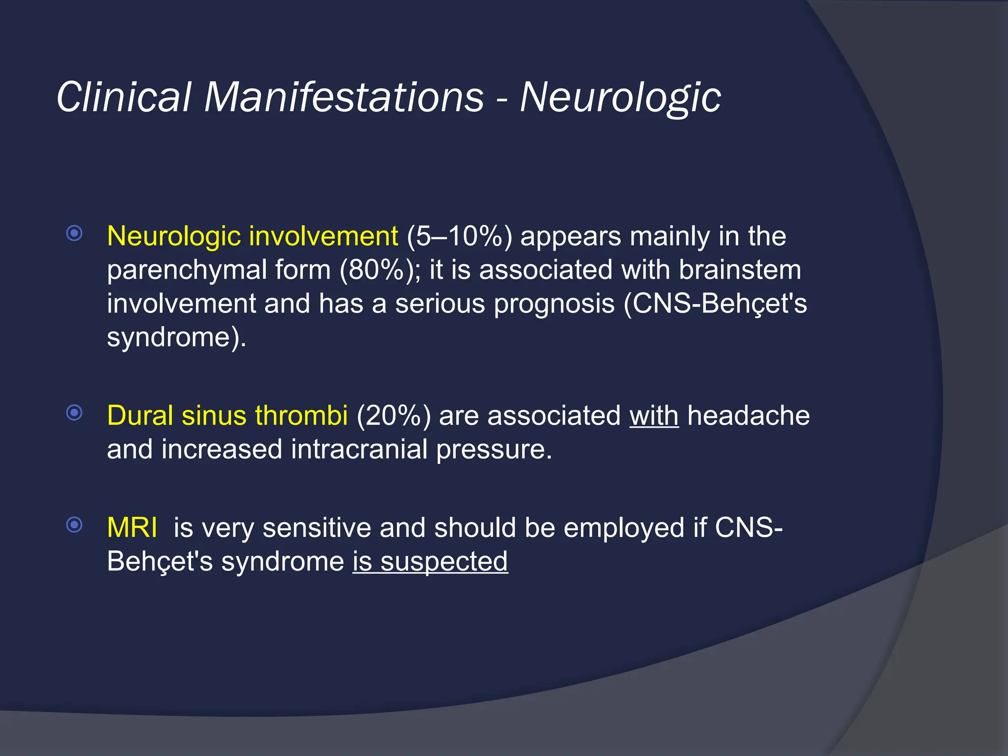 Behcet's syndrome for medical student revised | PPTX