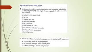 Be healthy be happy - unit 1 | PDF