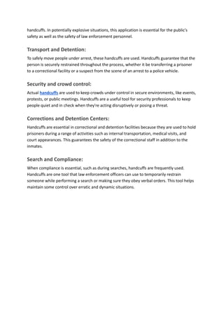 Behind the Chains_ Explore the Utility of Real Handcuffs | PDF