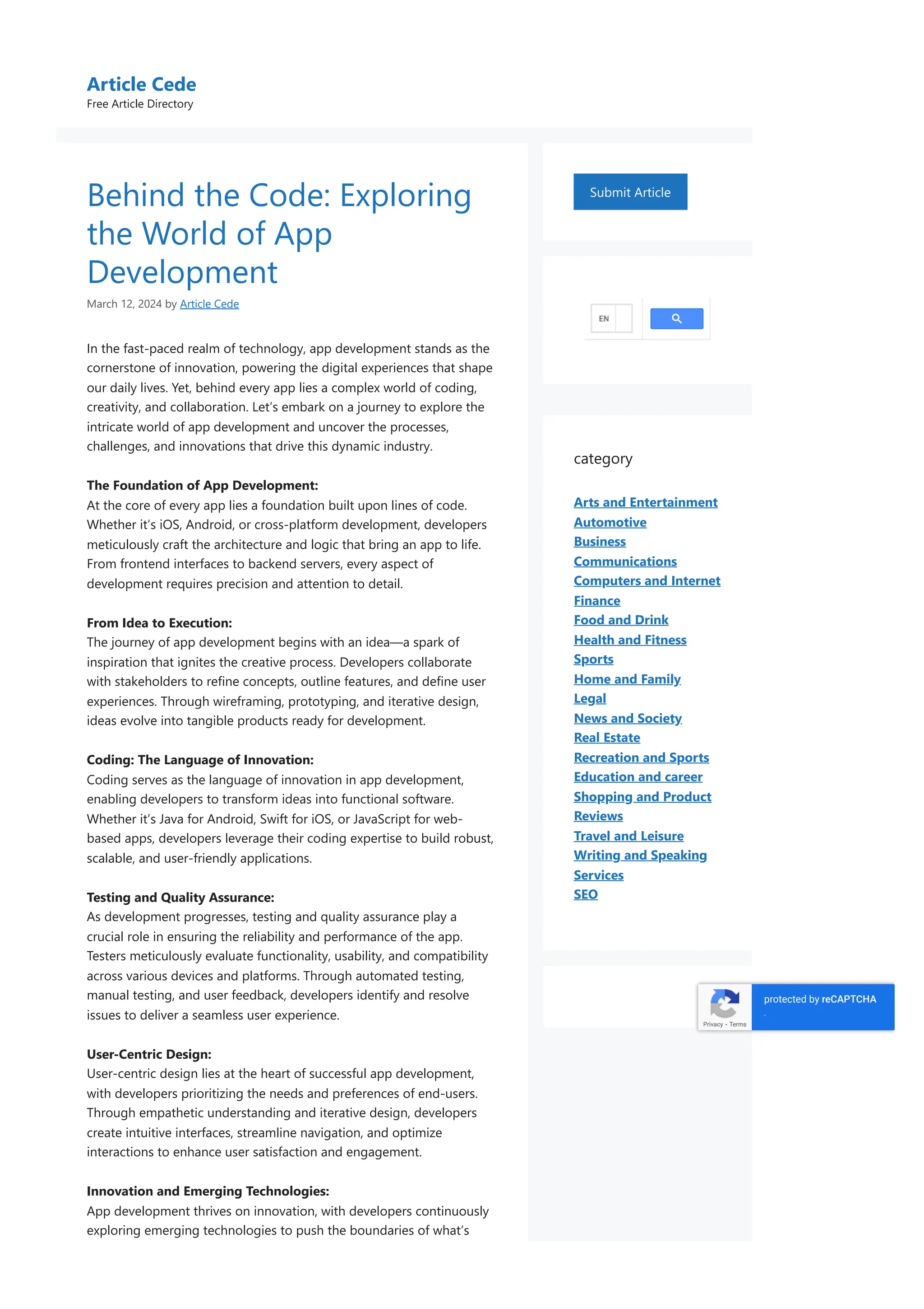 Behind the Code Exploring the World of App Development | PDF