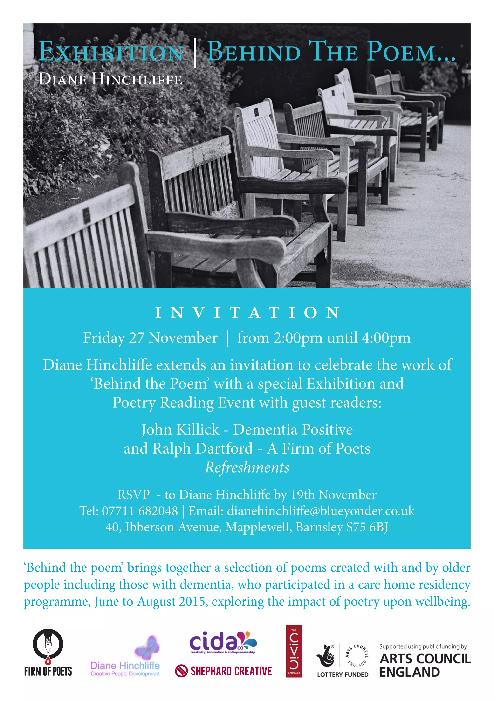 'Behind the poem...' exhibition event invite | PDF
