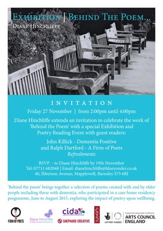 'Behind the poem...' exhibition event invite | PDF