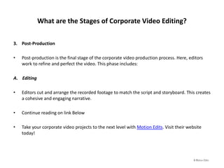 Behind The Scenes: A Look At The Editing Process In Corporate Video ...