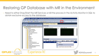 Behind the Scenes with Dynamics GP Management Reporter | PPTX