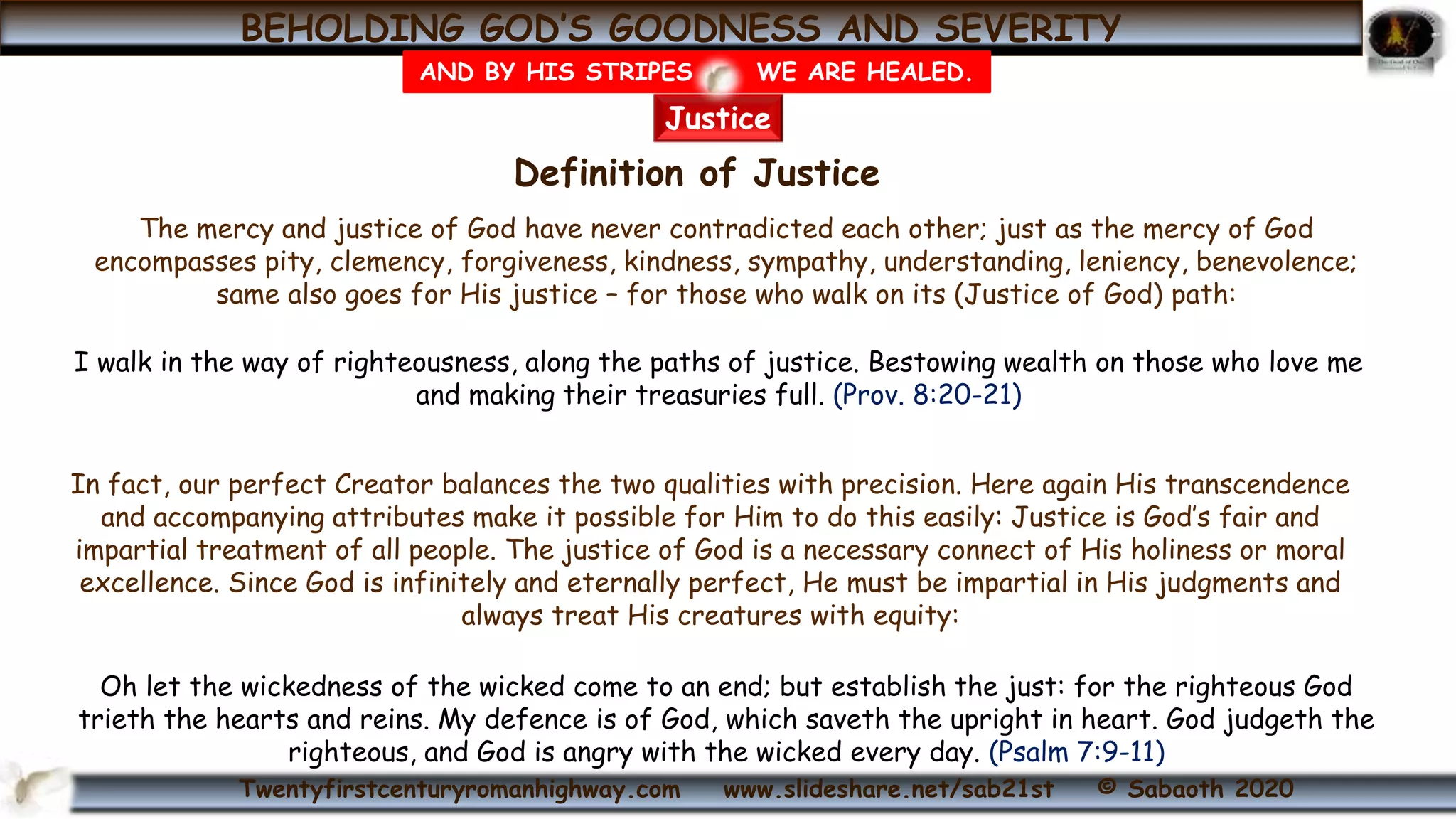 BEHOLDING GOD’S GOODNESS AND HIS SEVERITY | PPTX