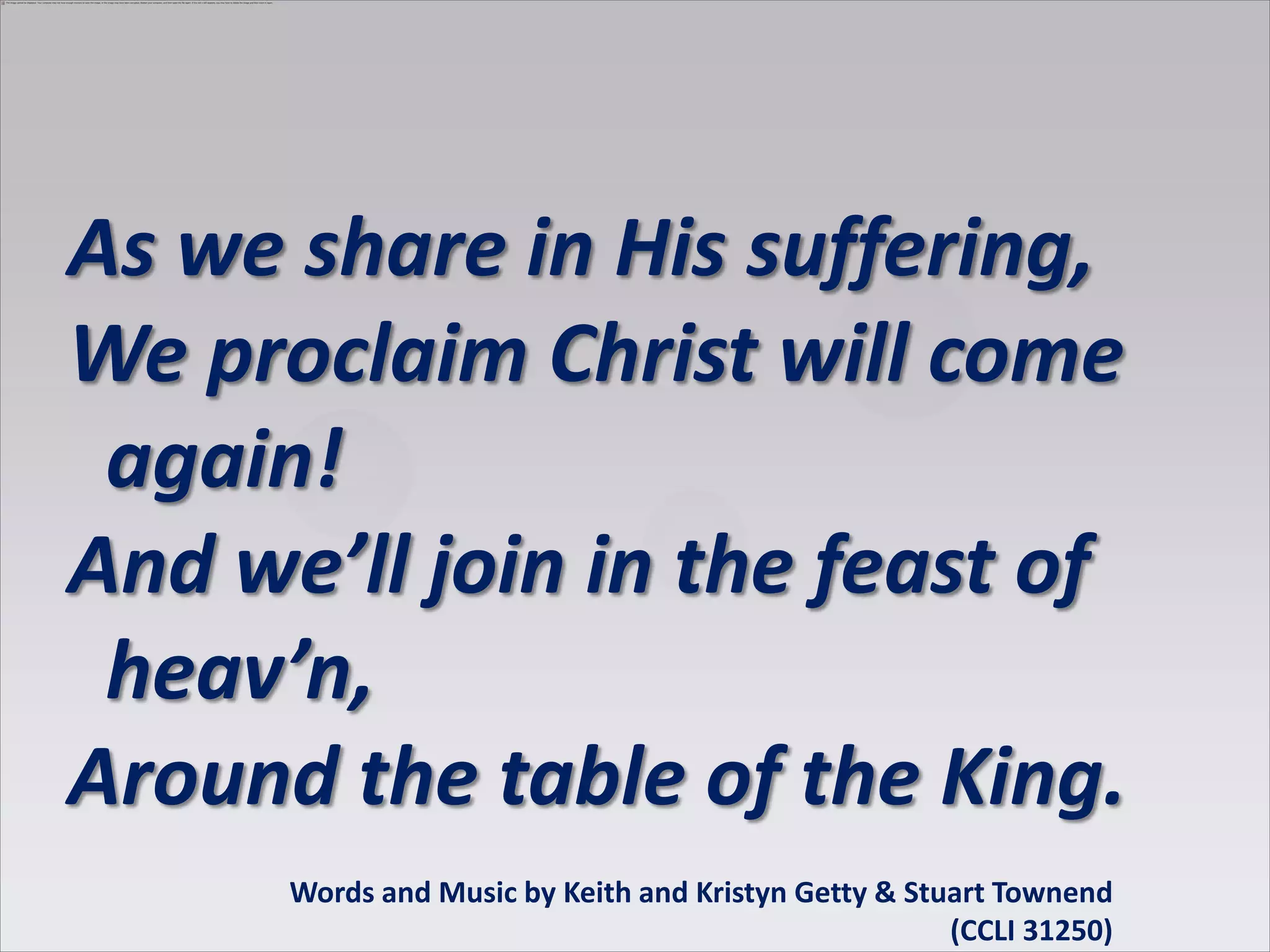 Behold the Lamb (the communion hymn) | PPTX