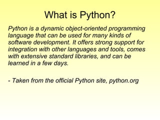 Behold the Power of Python | ODP