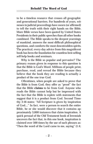 Behold the word of god | PDF