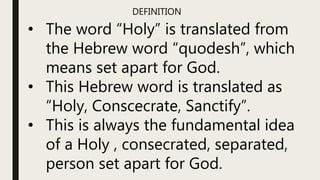 Be Holy | PPTX