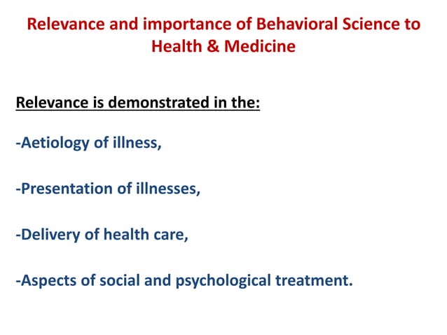 Introduction to Behavioral Science | PPTX