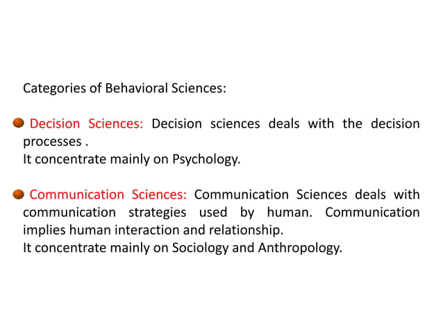 Introduction to Behavioral Science | PPTX