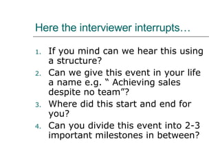 Behavioural Event Interview | PPT