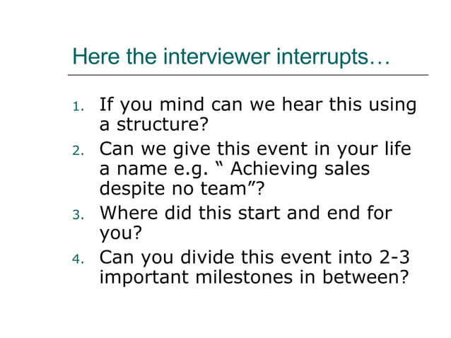 Behavioural Event Interview | PPT