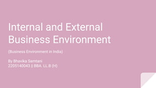 Internal and External Business Environment | PDF