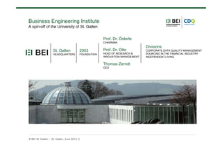 Corporate Data Quality Management Research and Services Overview | PPT