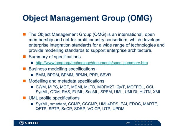 OMG Specifications for Enterprise Interoperability | PPT