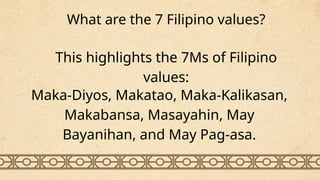 Good Manners or Etiquette Meaning of Values Filipino Values (Ethics) | PPTX