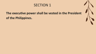 Executive department of philippines constitution | PDF | Elections ...