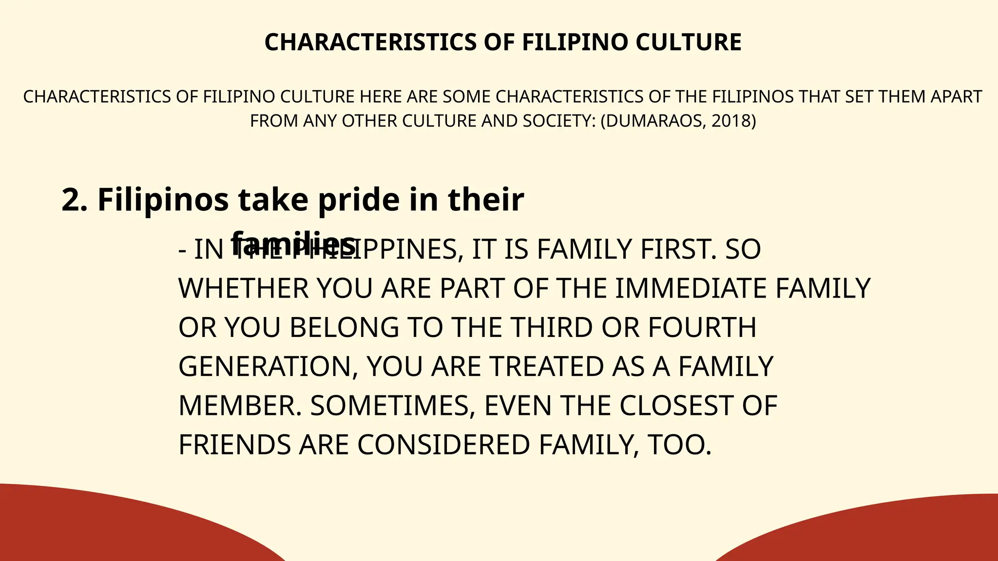Characteristics of Filipino Culture,family values,social values, and ...