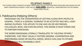 Characteristics of Filipino Culture,family values,social values, and ...