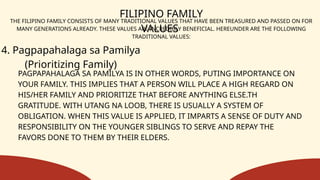Characteristics of Filipino Culture,family values,social values, and ...
