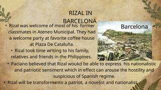 Rizal in Spain of the Life and Works of Rizal | PPT