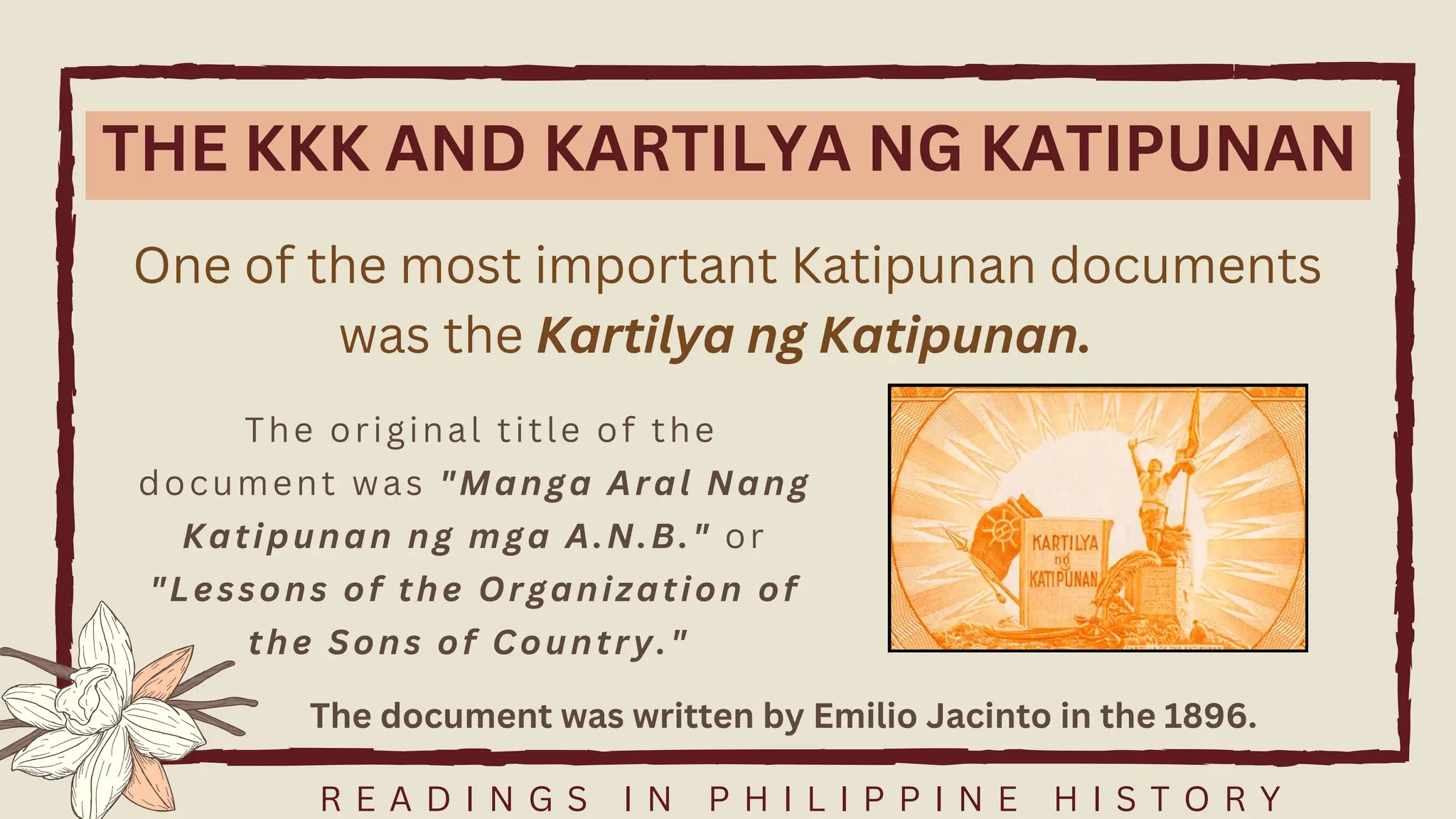 THE KKK AND KARTILYA NG KATIPUNAN PRESENTATION | PDF