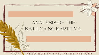 THE KKK AND KARTILYA NG KATIPUNAN PRESENTATION | PDF