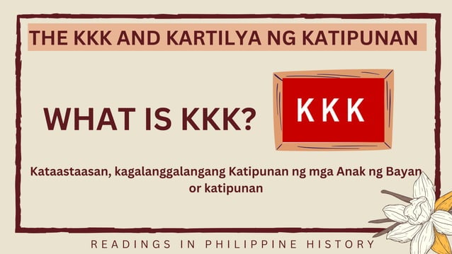 THE KKK AND KARTILYA NG KATIPUNAN PRESENTATION | PDF | Religion & Spirituality