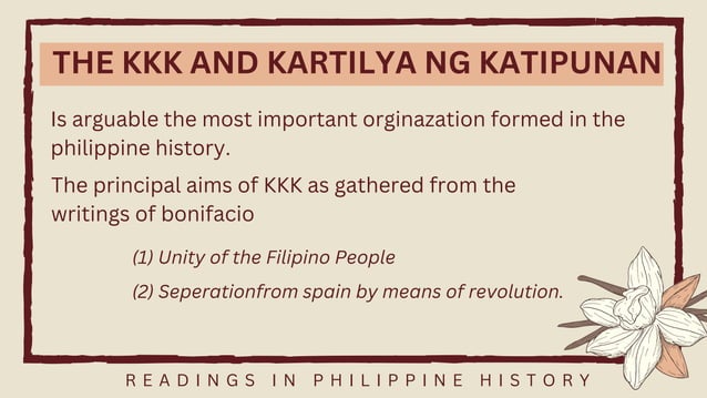 THE KKK AND KARTILYA NG KATIPUNAN PRESENTATION | PDF | Religion & Spirituality