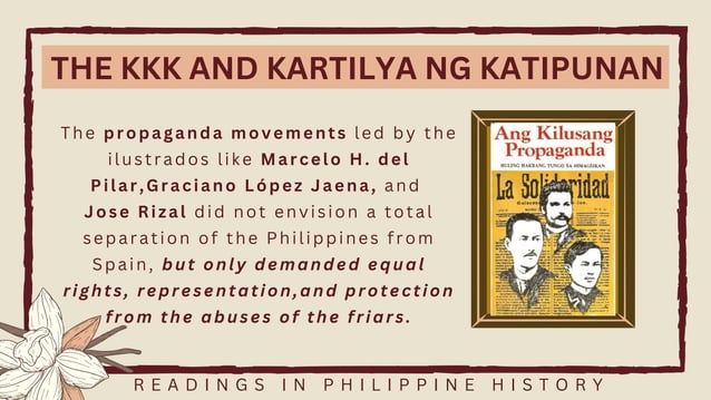 THE KKK AND KARTILYA NG KATIPUNAN PRESENTATION | PDF | Religion & Spirituality