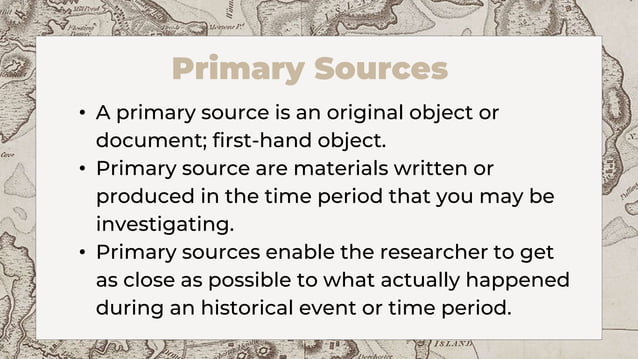 Primary and Secondary Sources in World History | PPTX